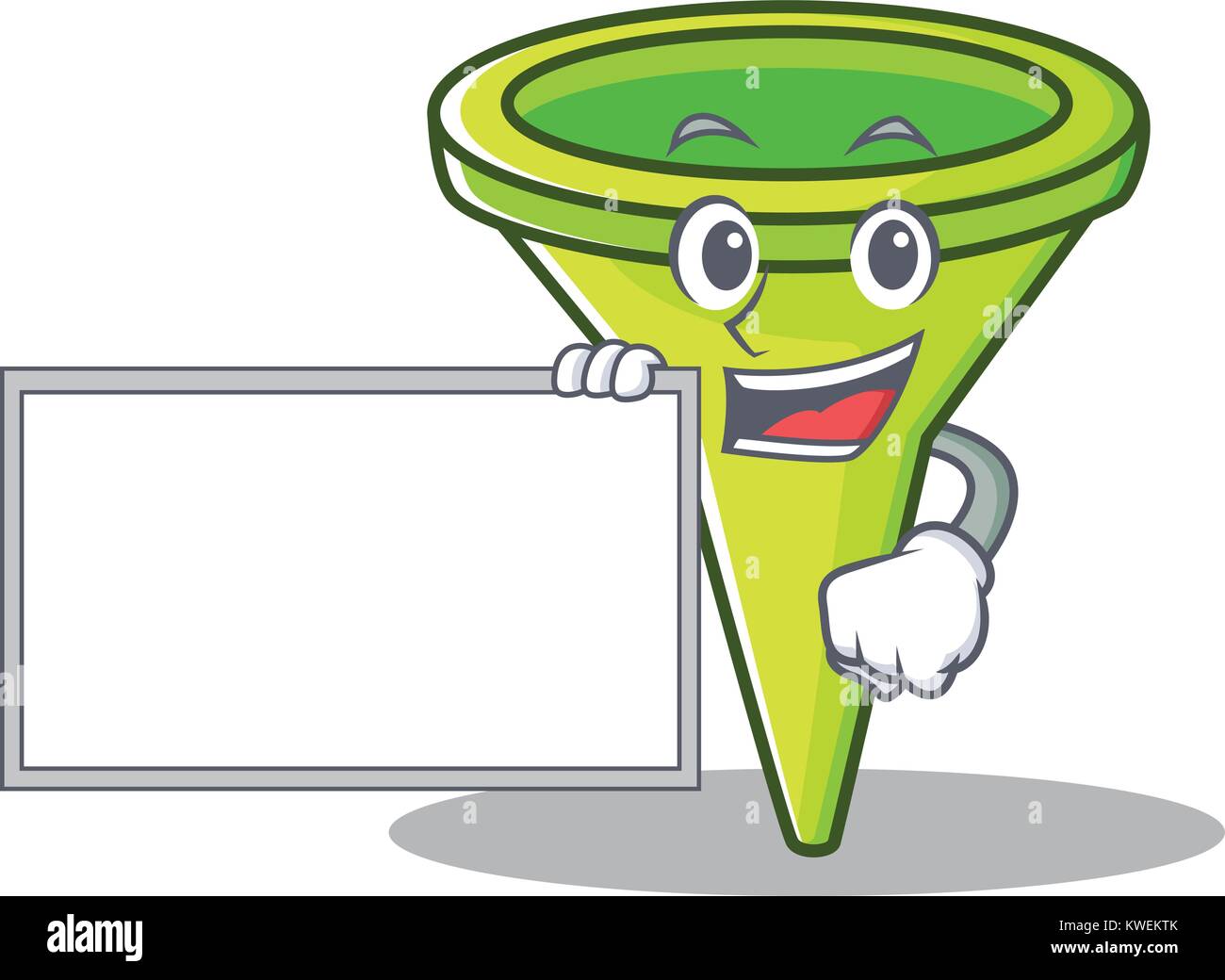 With board funnel character cartoon style Stock Vector Image & Art - Alamy