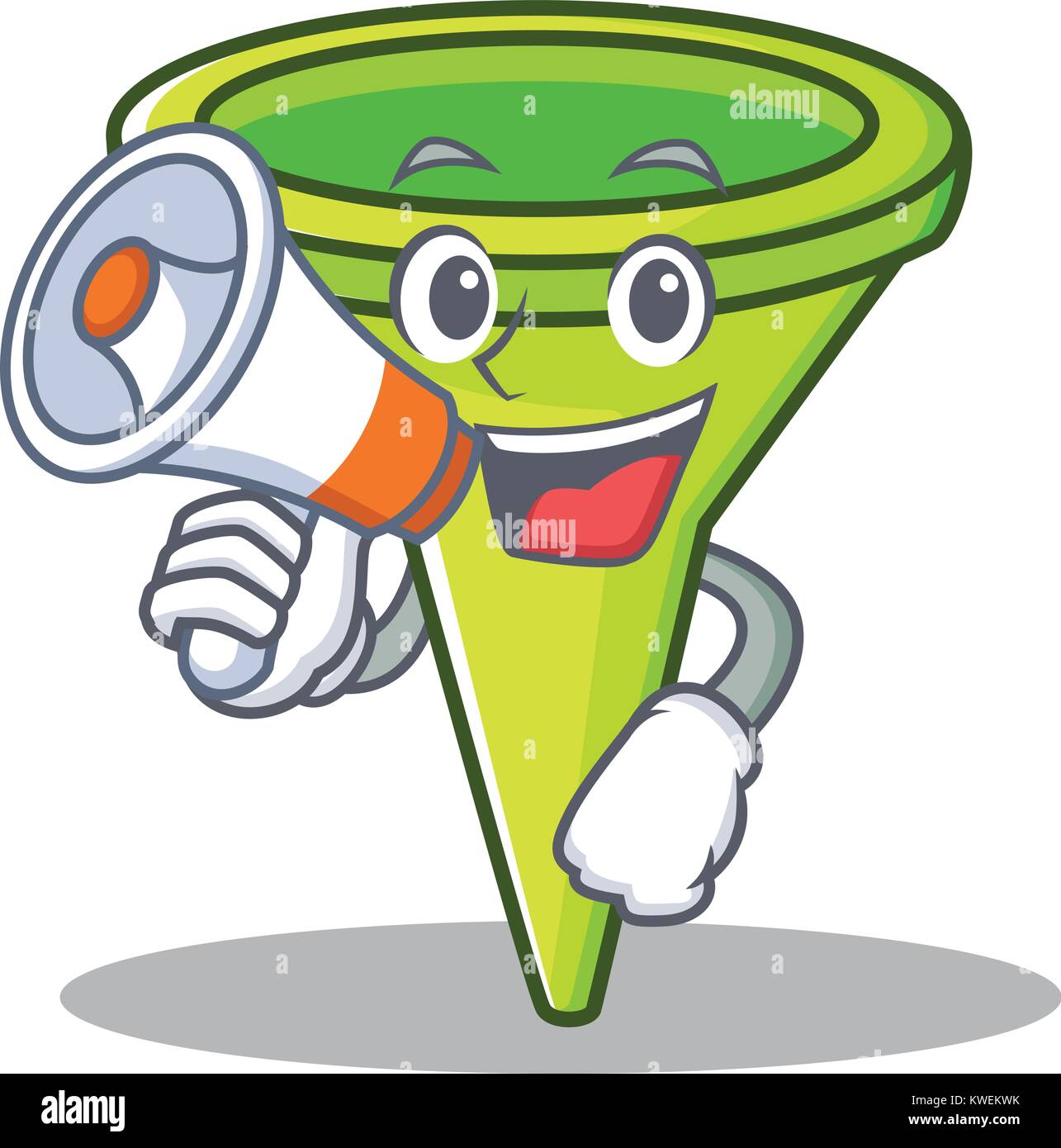 With megaphone funnel character cartoon style Stock Vector Image & Art ...