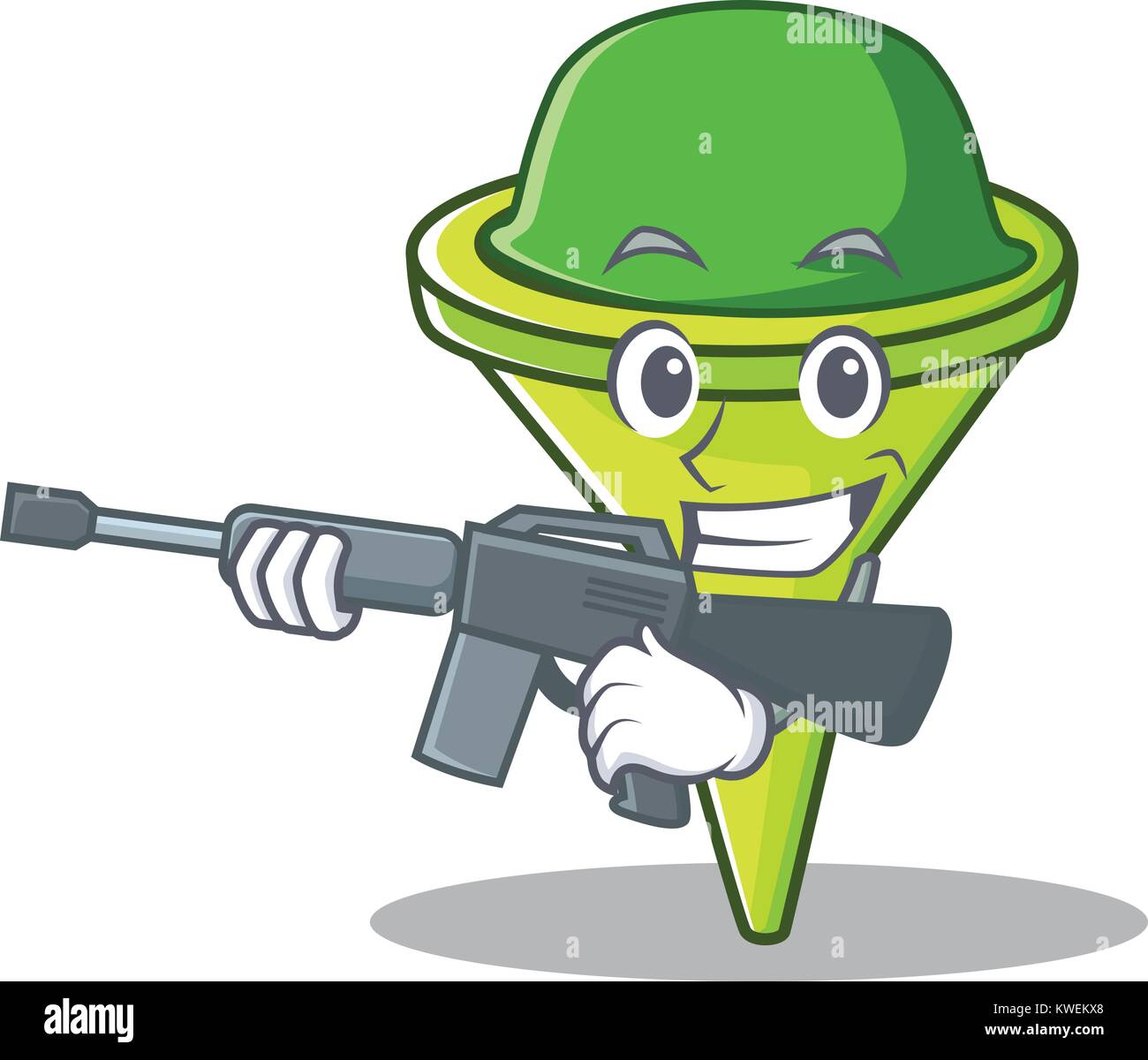 Army funnel character cartoon style Stock Vector Image & Art - Alamy