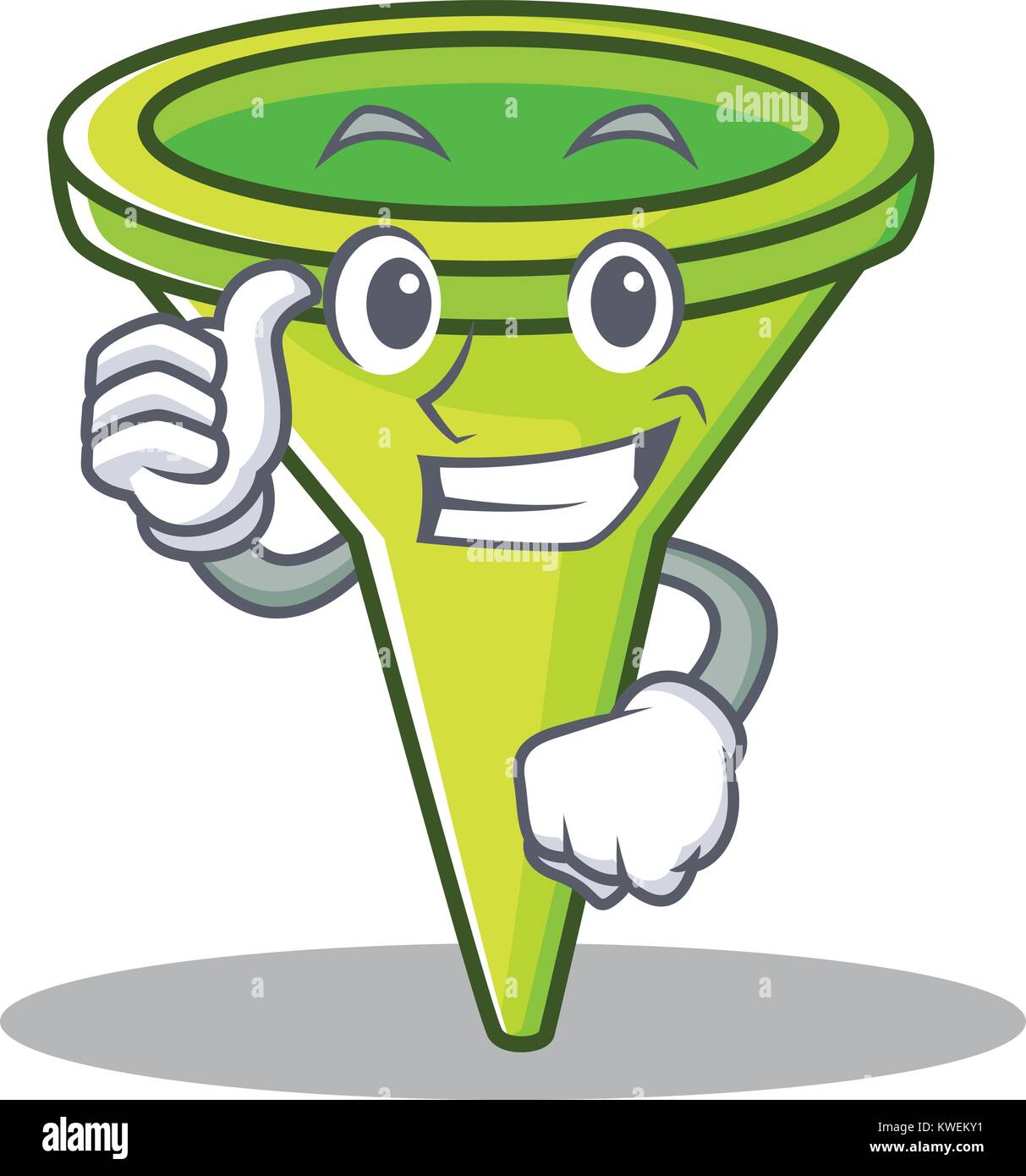 Thumbs up funnel character cartoon style Stock Vector Image & Art - Alamy