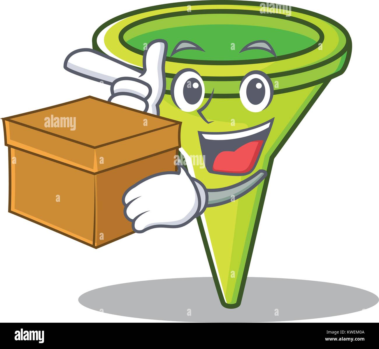 With box funnel character cartoon style Stock Vector Image & Art - Alamy