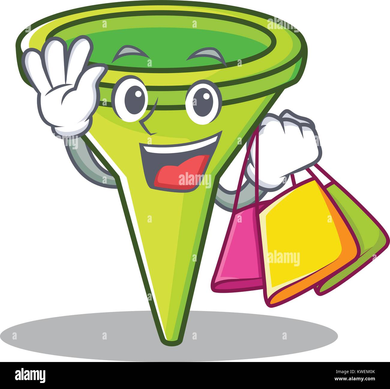 Shopping funnel character cartoon style Stock Vector Image & Art - Alamy