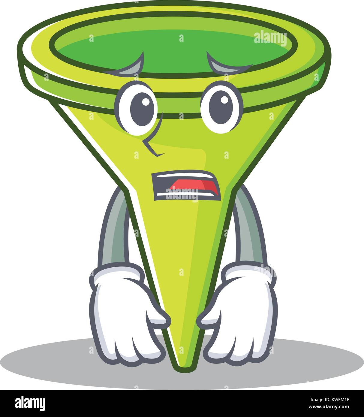 Afraid funnel character cartoon style Stock Vector Image & Art - Alamy