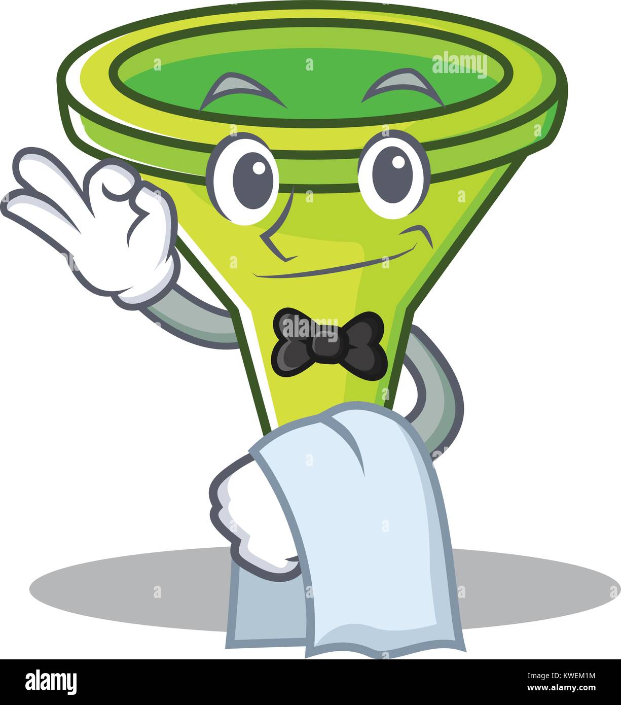 Waiter funnel character cartoon style Stock Vector Image & Art - Alamy