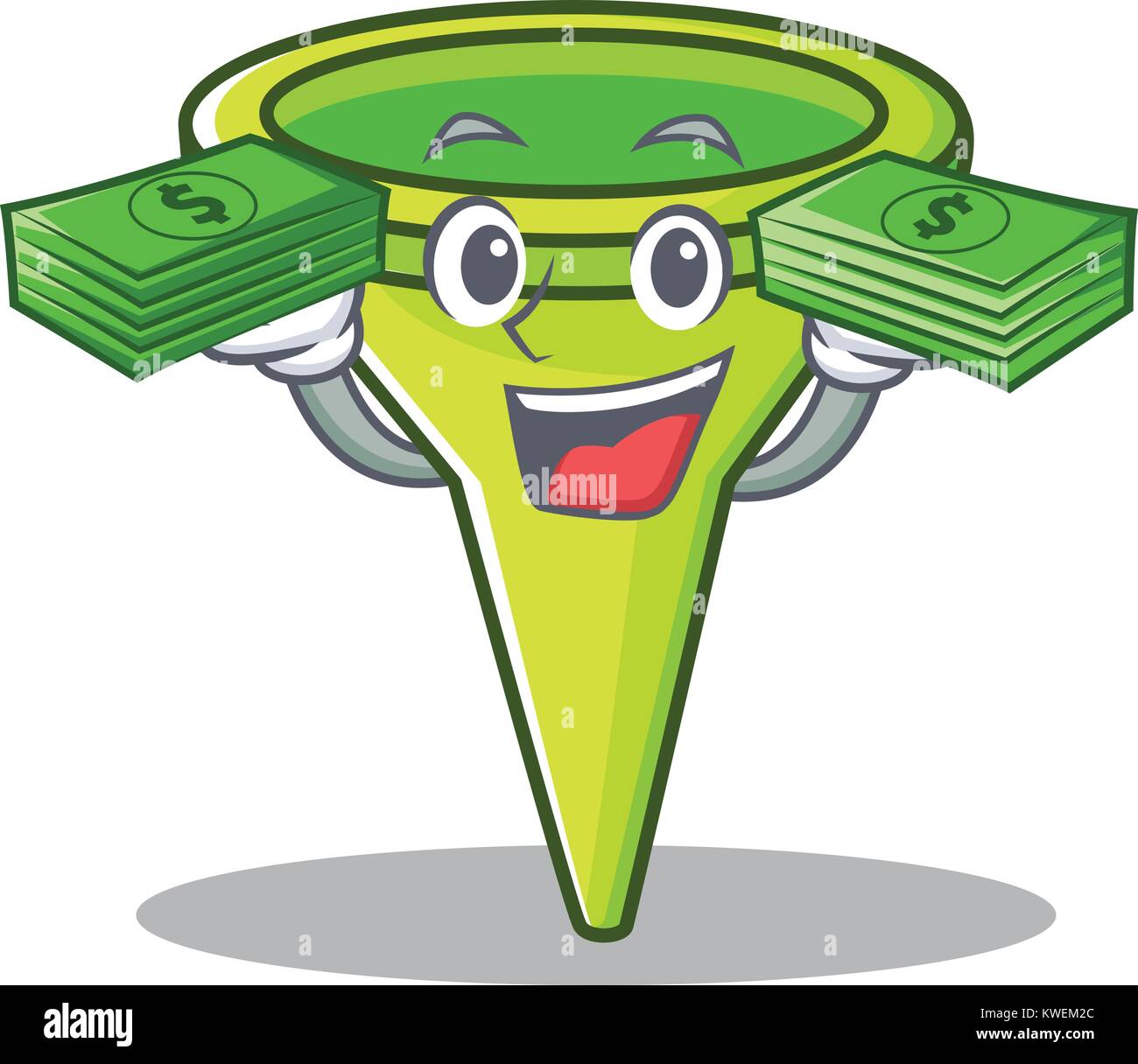 With money funnel character cartoon style Stock Vector Image & Art - Alamy