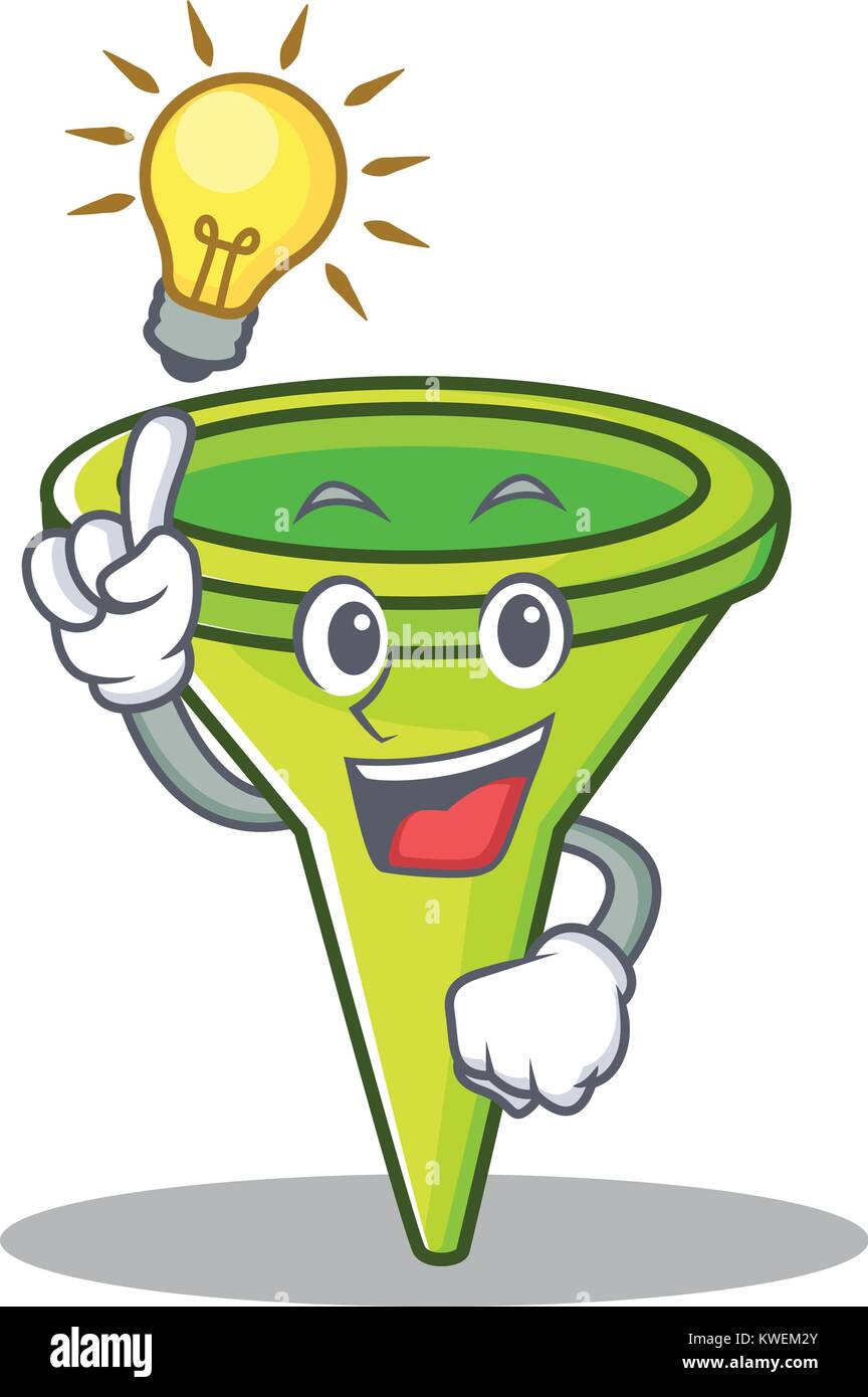 Have an idea funnel character cartoon style Stock Vector Image & Art ...