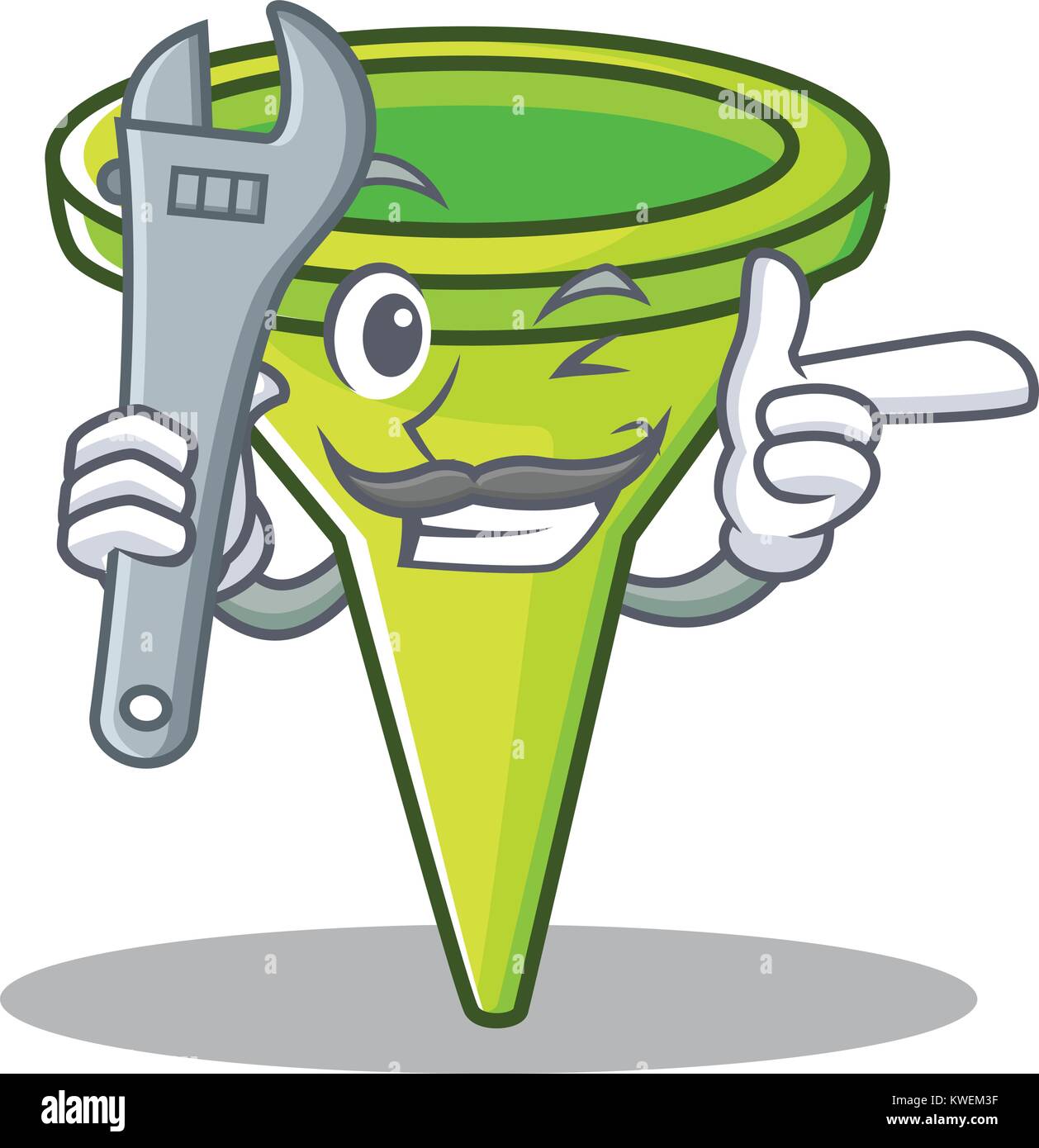 Mechanic funnel character cartoon style Stock Vector Image & Art - Alamy