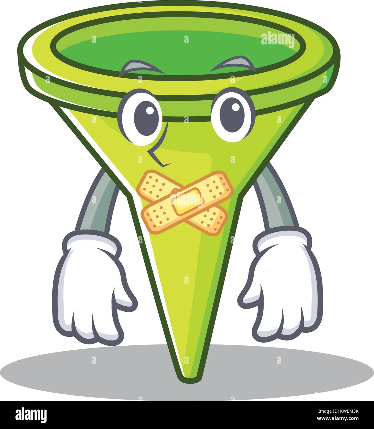 Silent funnel character cartoon style Stock Vector Image & Art - Alamy