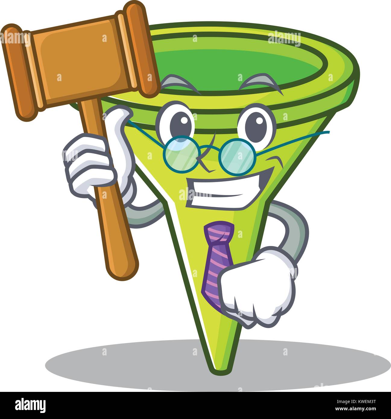 Judge funnel character cartoon style Stock Vector Image & Art - Alamy