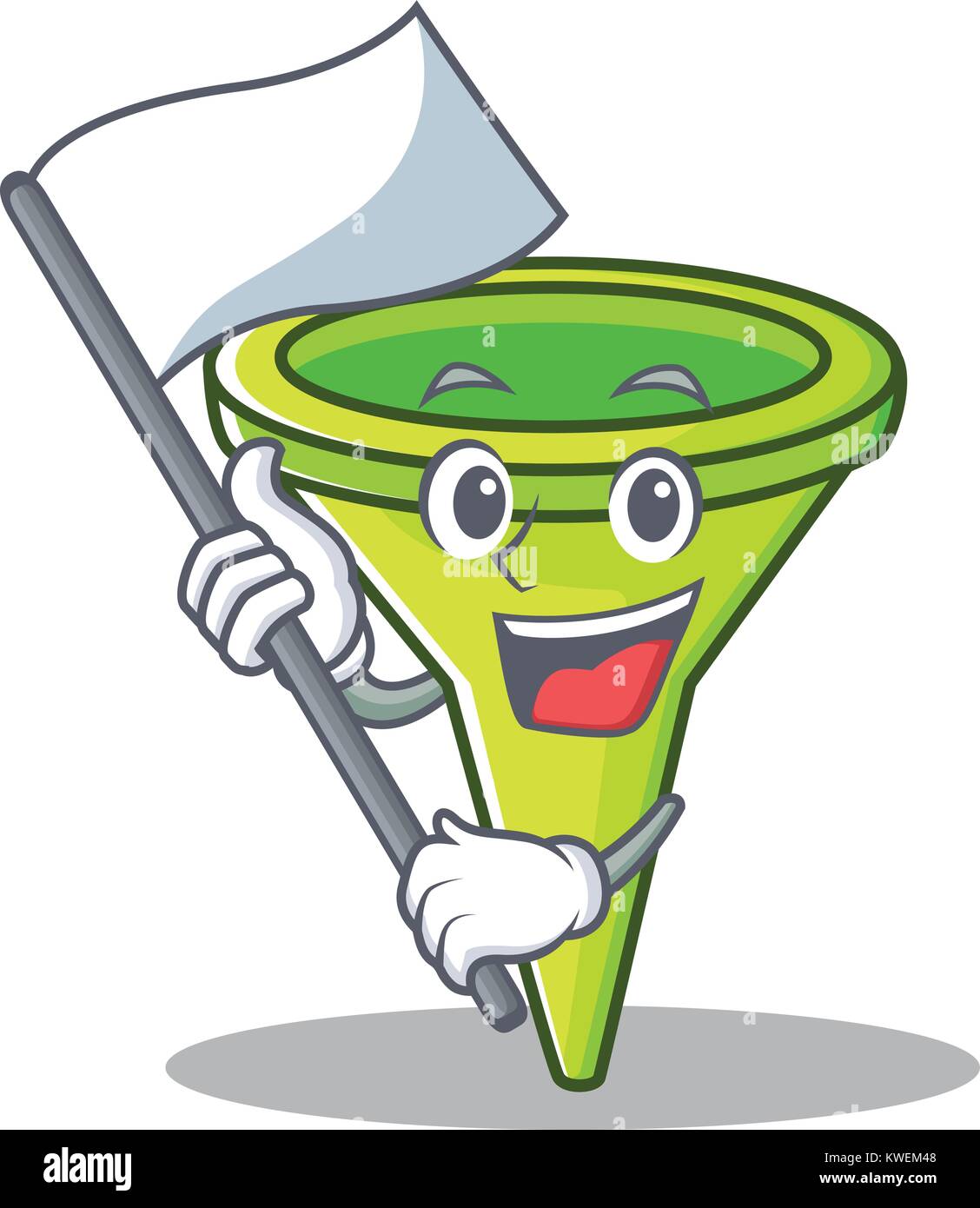 With flag funnel character cartoon style Stock Vector Image & Art - Alamy