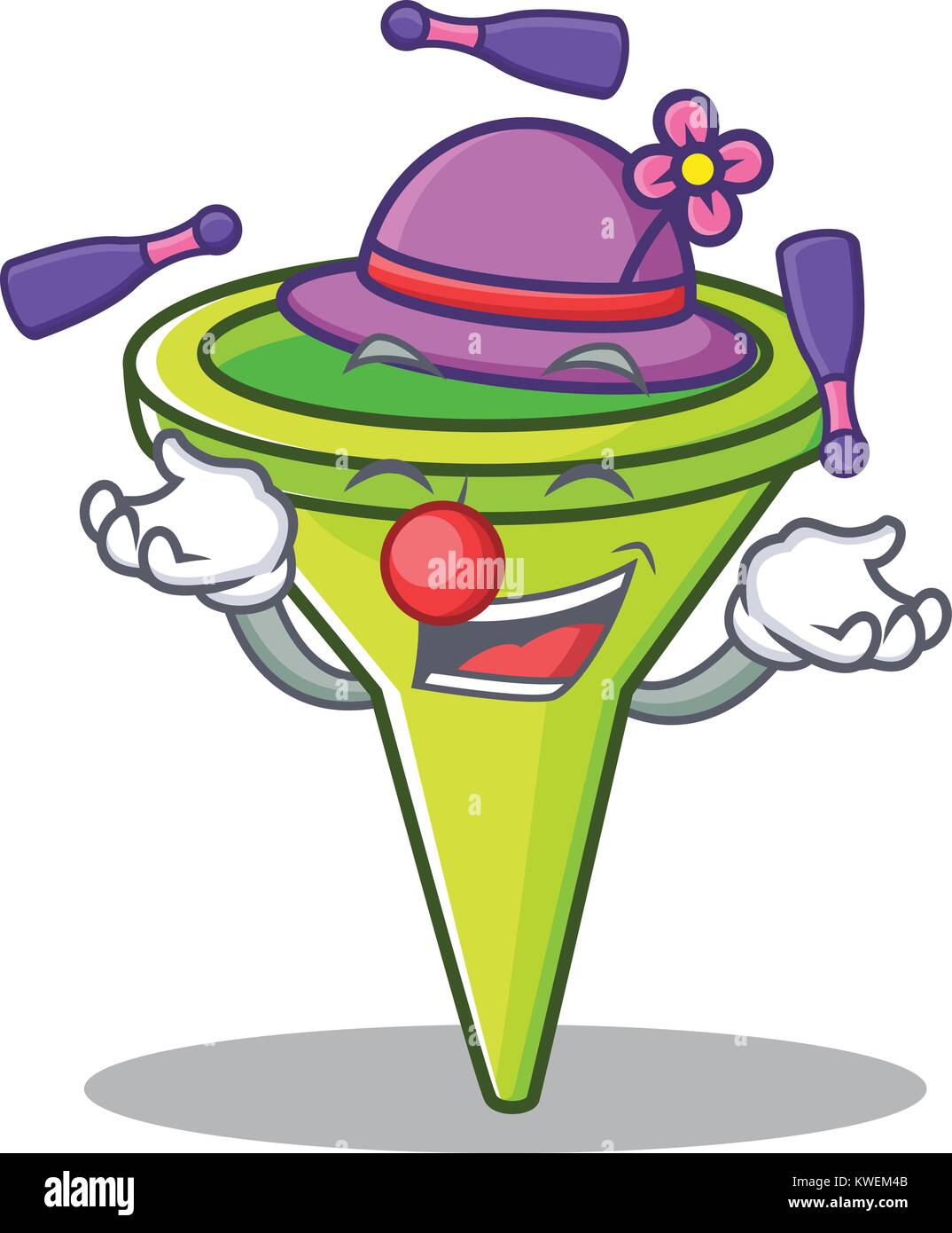 Juggling funnel character cartoon style Stock Vector Image & Art - Alamy