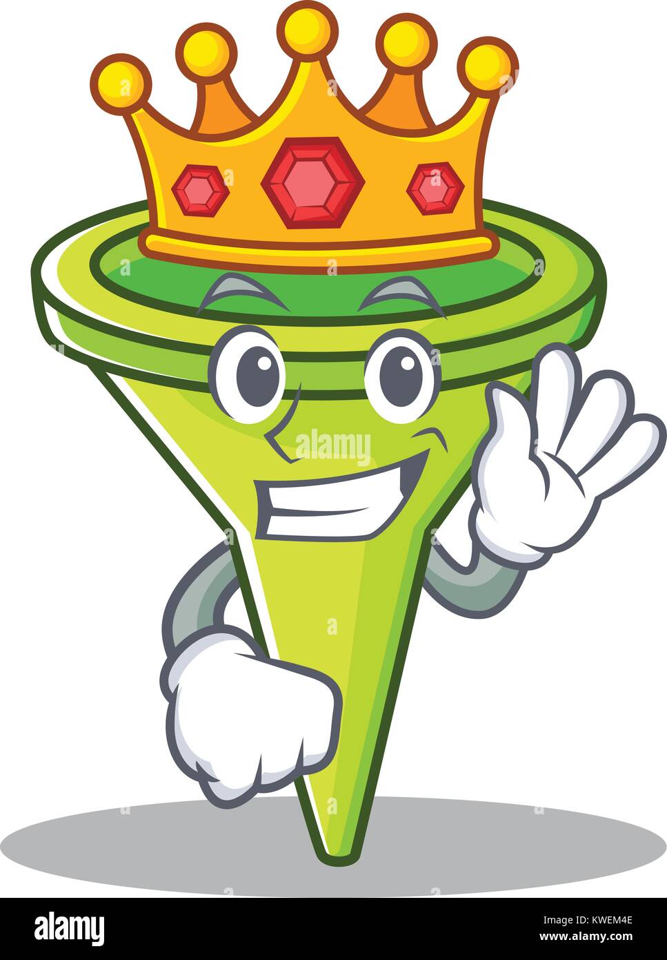 King funnel character cartoon style Stock Vector Image & Art - Alamy