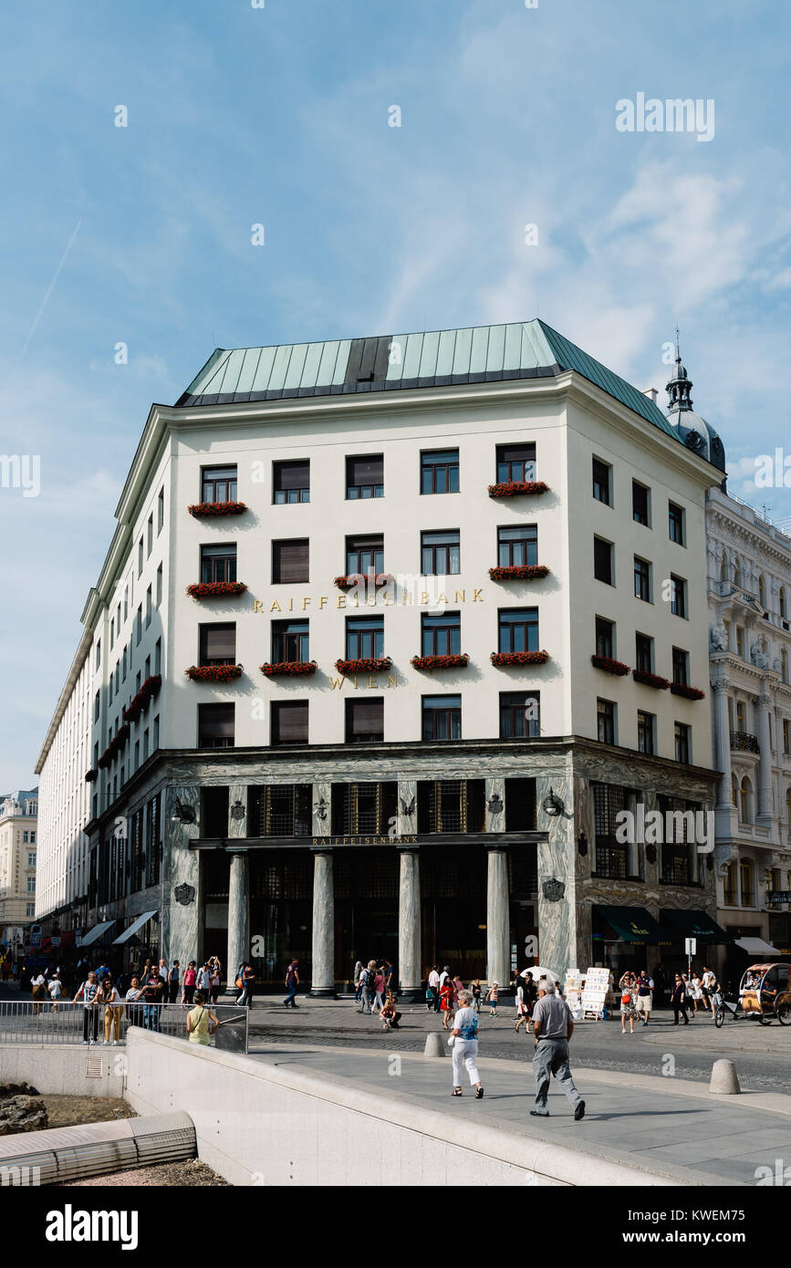 Vienna, Austria - August 16, 2017: Street scene in Vienna in ...