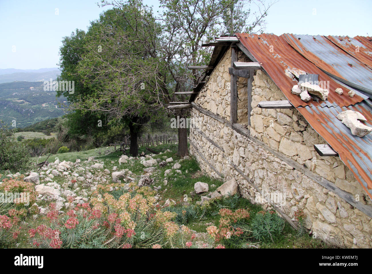 Old stone house in farm, Turkey Stock Photo - Alamy