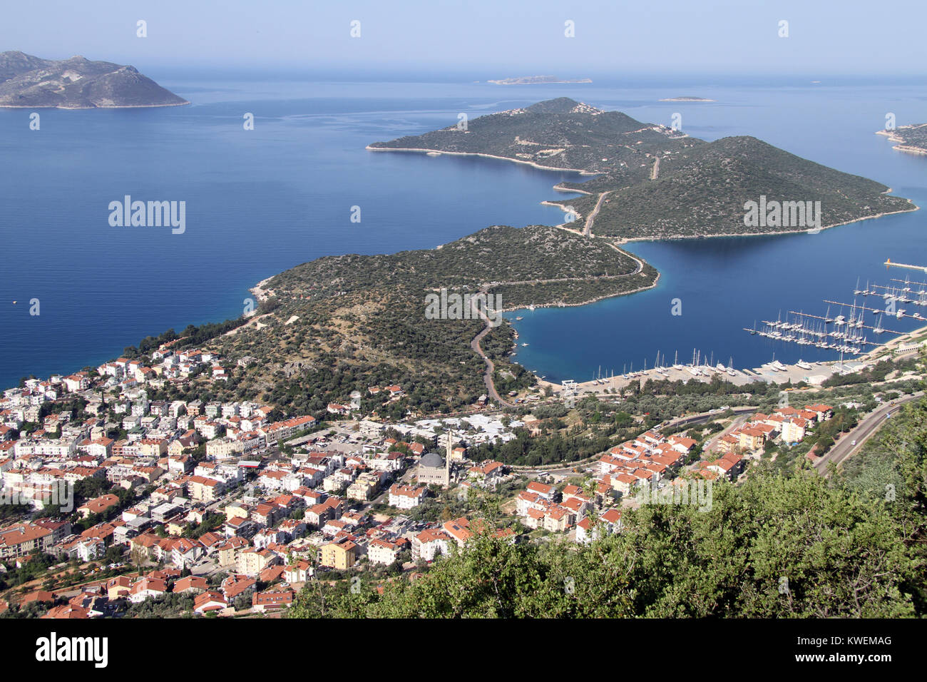 Peninsula, bay and Kash in Turkey Stock Photo - Alamy