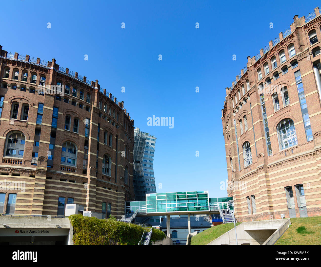 Wien, Vienna: Gasometer City, 11. Simmering, Wien, Austria Stock Photo ...