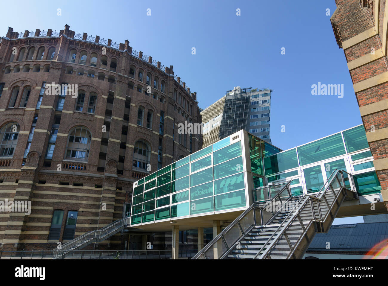 Wien, Vienna: Gasometer City, 11. Simmering, Wien, Austria Stock Photo ...