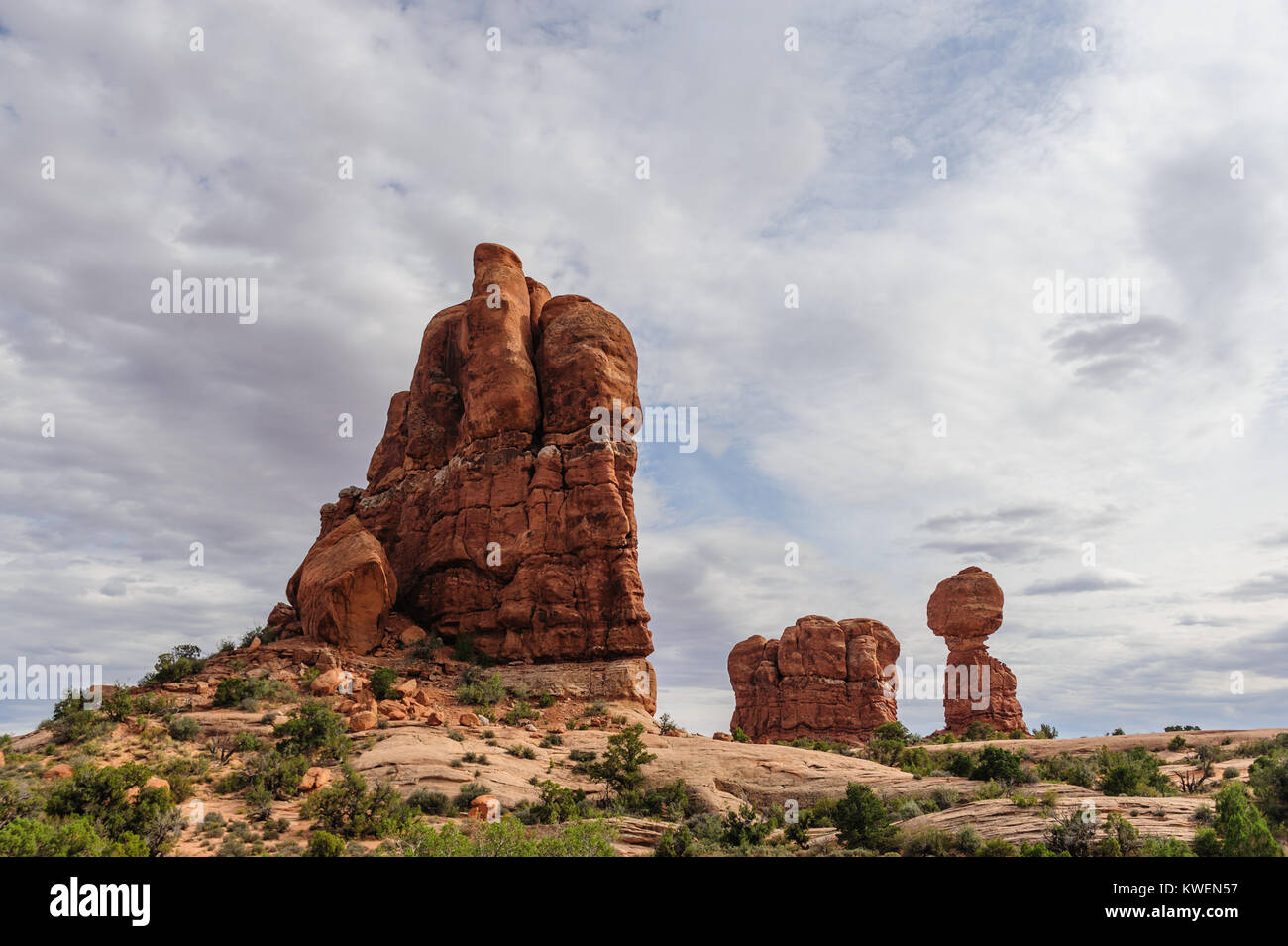 Delicate rock formations in Arches National Park, USA Stock Photo - Alamy