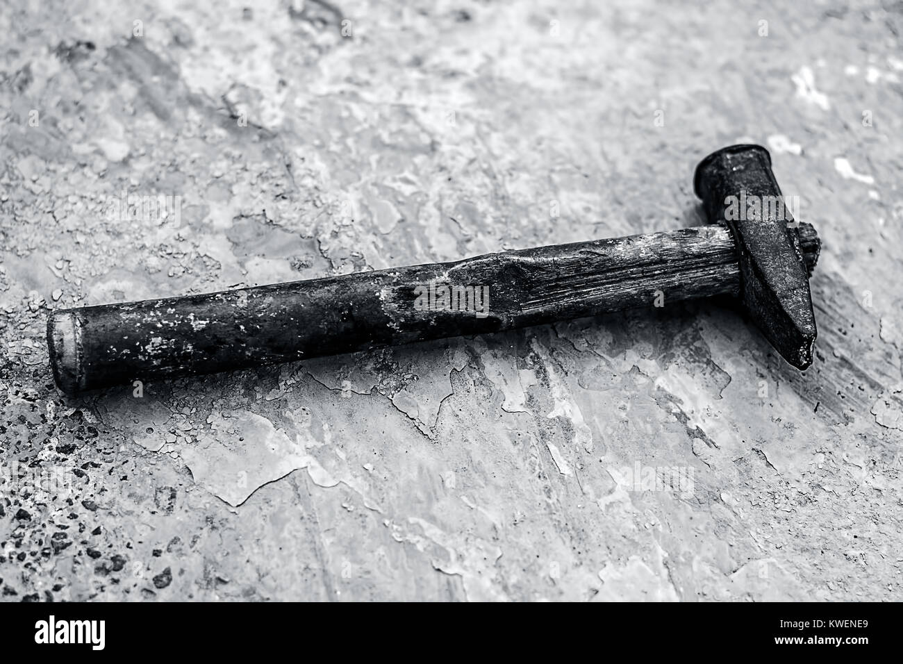 A old rusted hammer on rough surface Stock Photo - Alamy