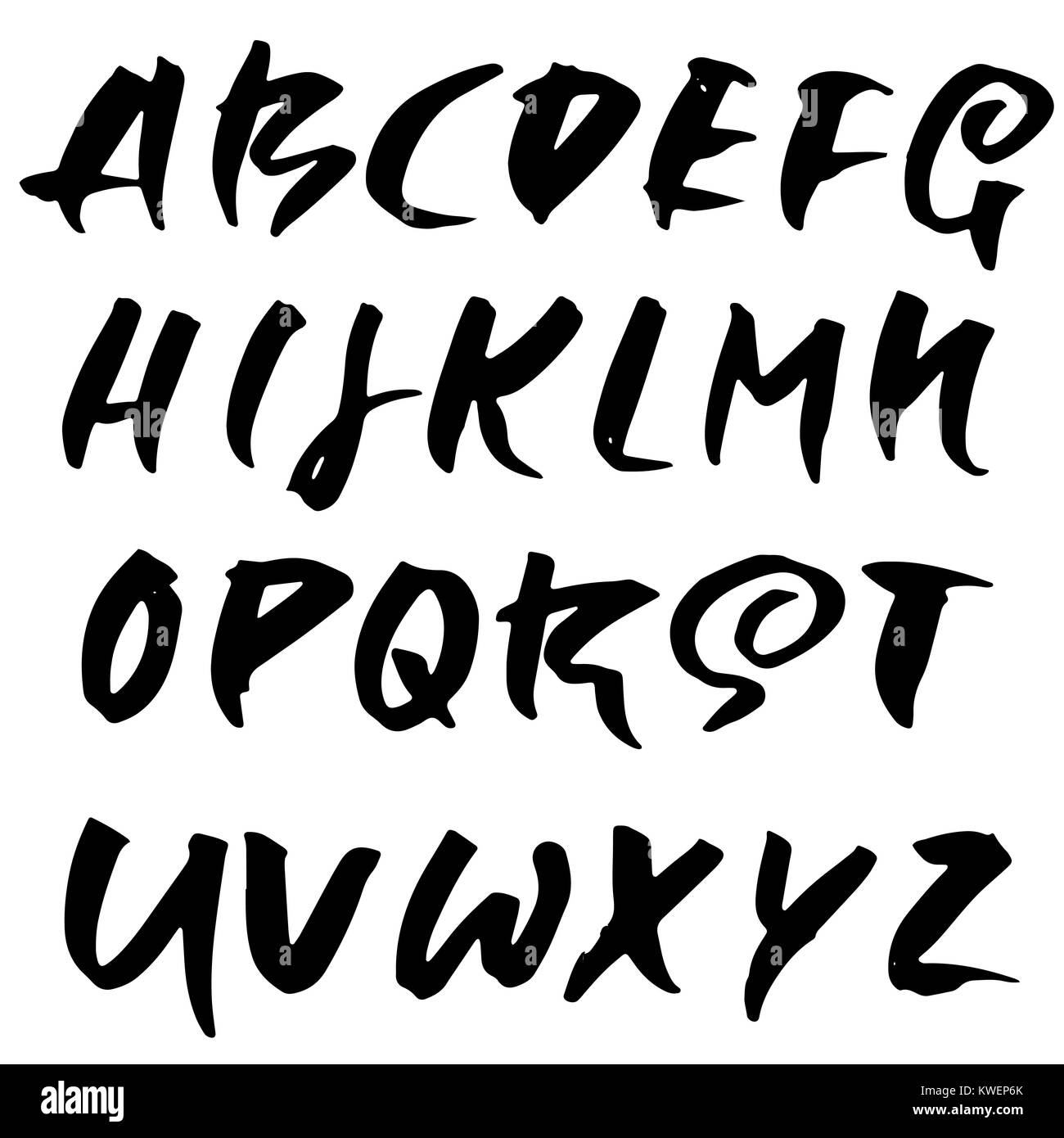 Hand lettering alphabet hi-res stock photography and images - Alamy