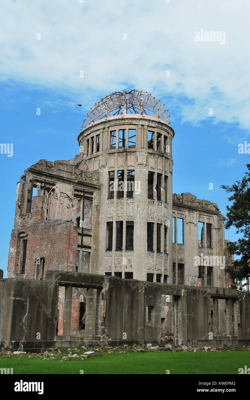 A-bomb dome, a building ruin left behind after the bombing of Hiroshima ...