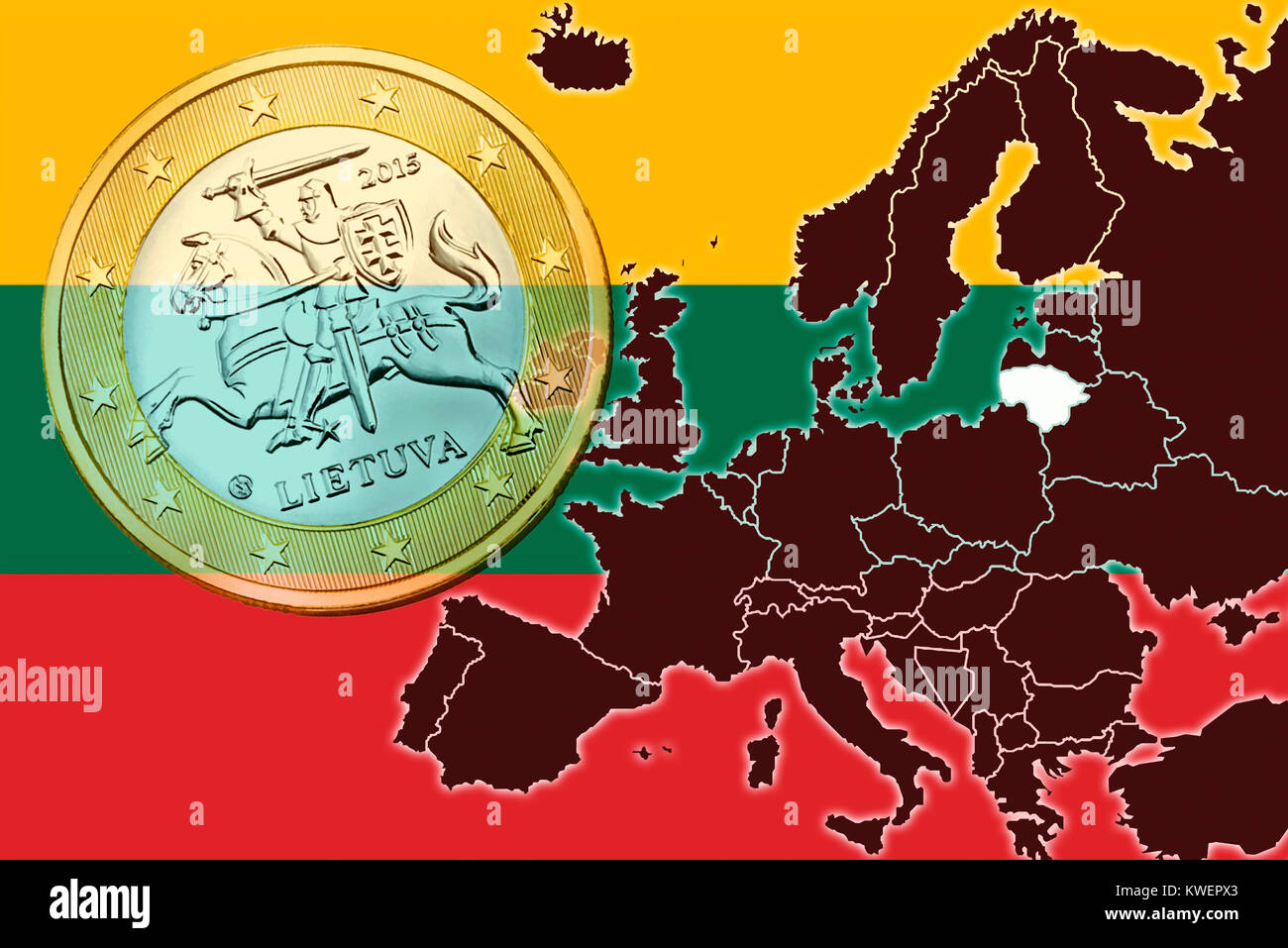 Europakarte fahnen hi-res stock photography and images - Alamy