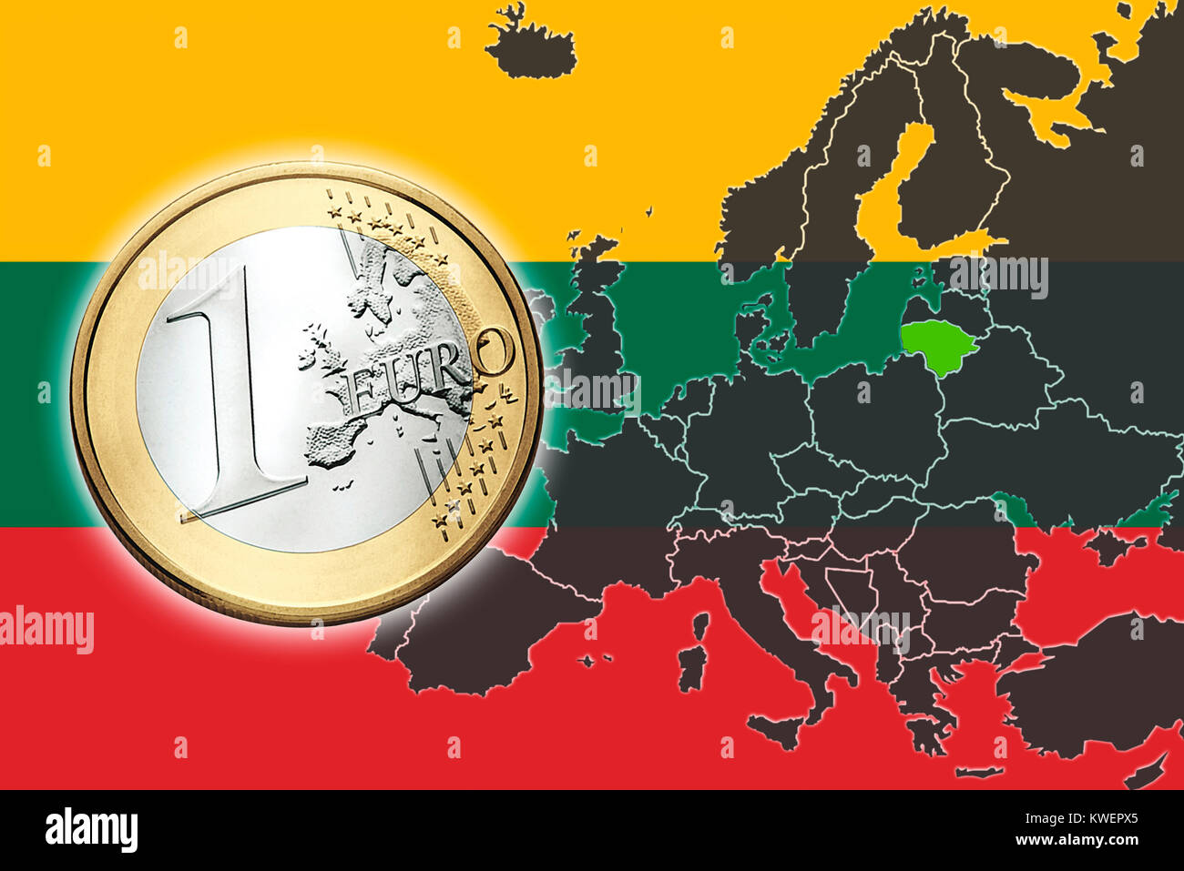 Europakarte fahnen hi-res stock photography and images - Alamy