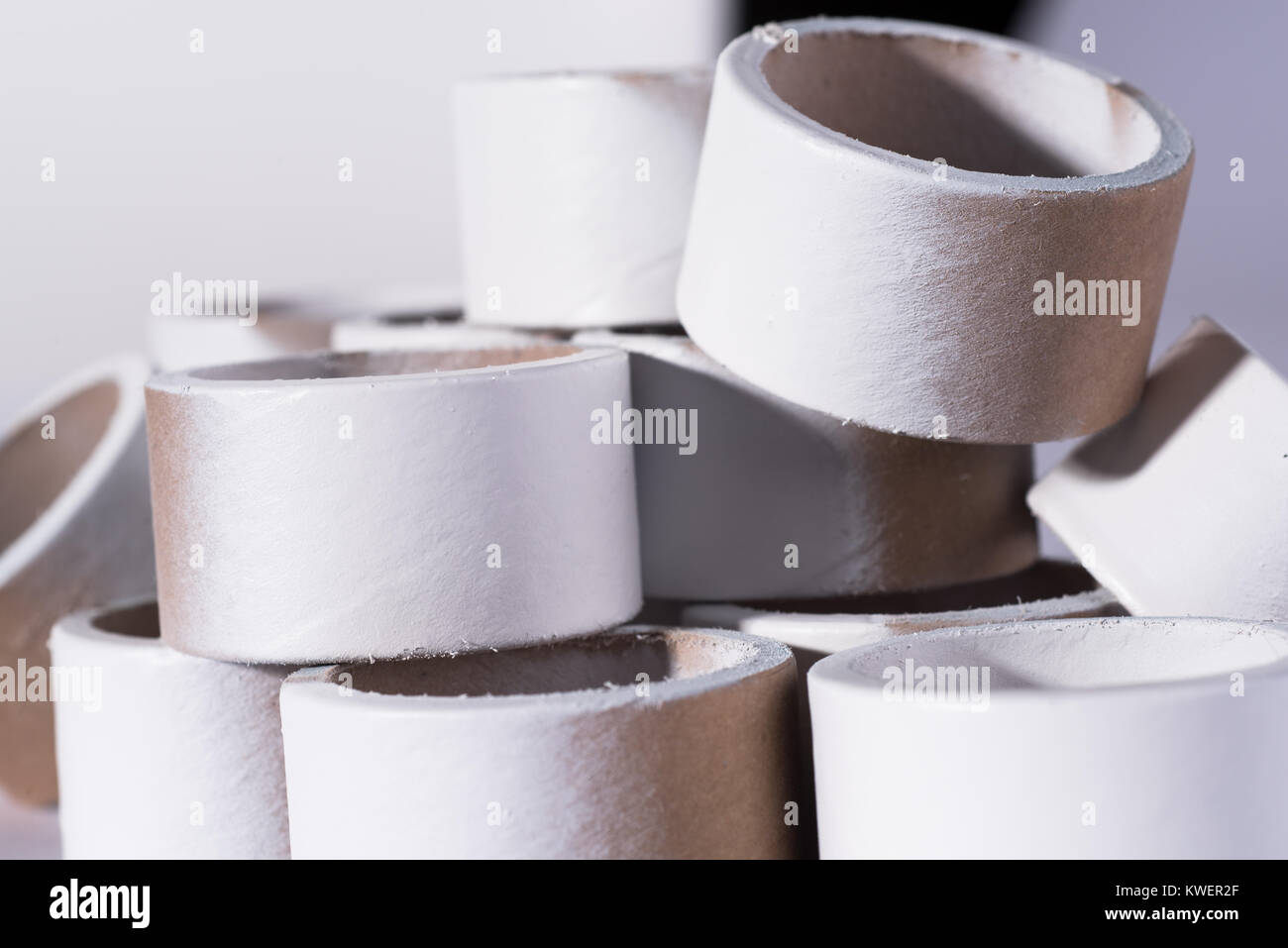 white round cardboard rings Stock Photo - Alamy