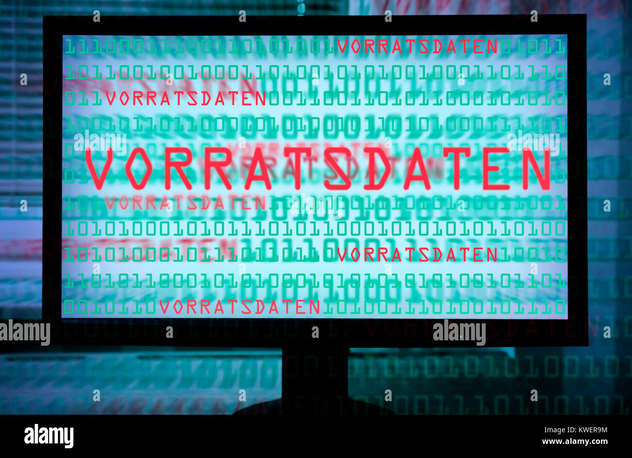 Computer monitor with numeric code and stroke stock data, data ...