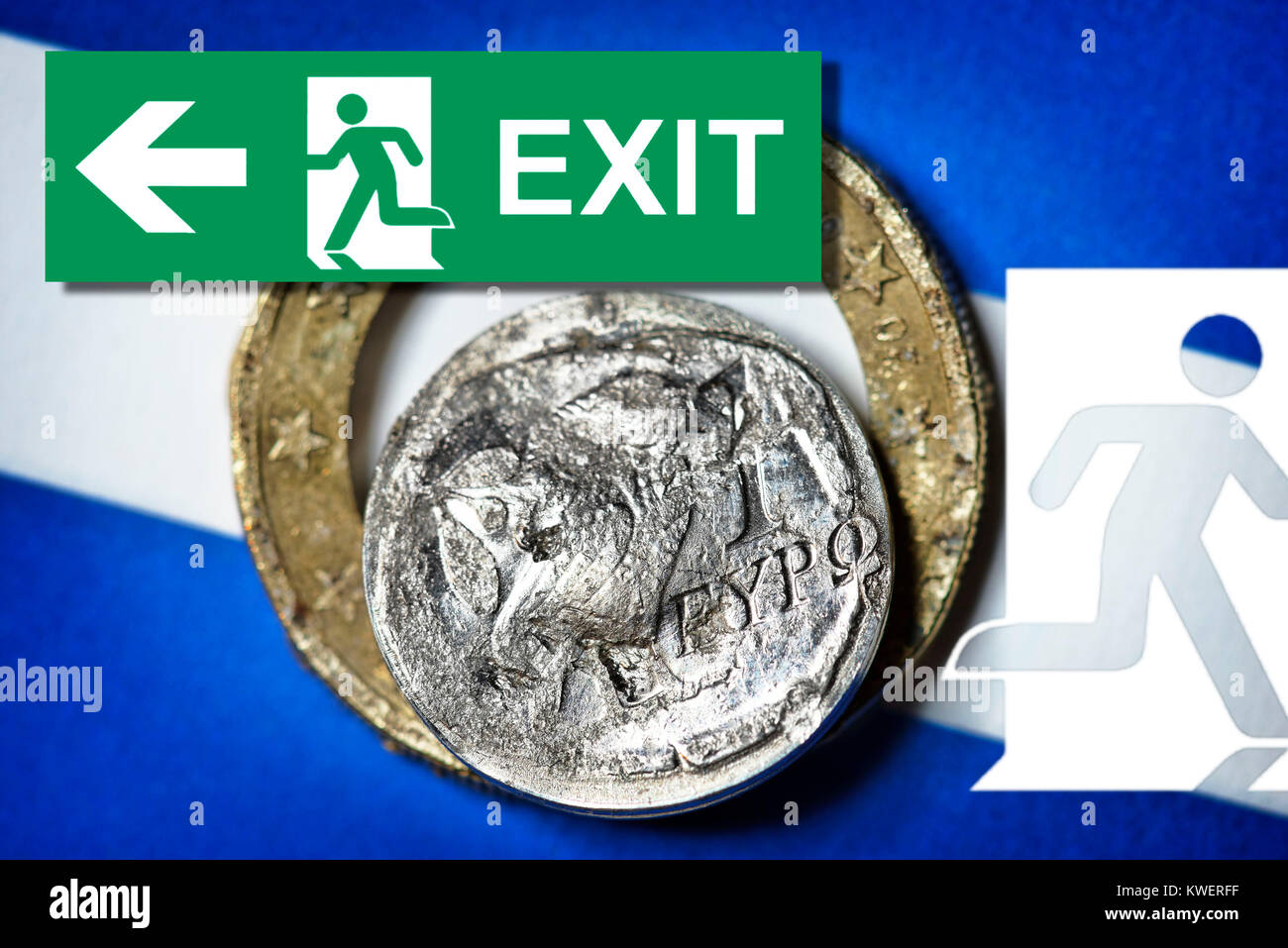 Greek exit sign hi-res stock photography and images - Alamy