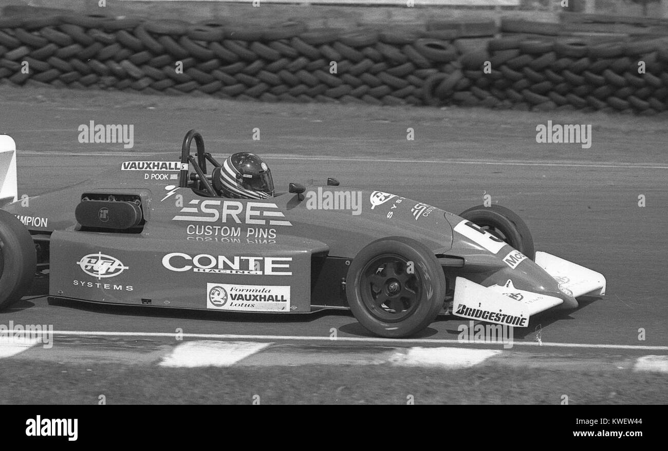 American racer David Pook, Formula Vauxhall Lotus testing. Oulton Park ...