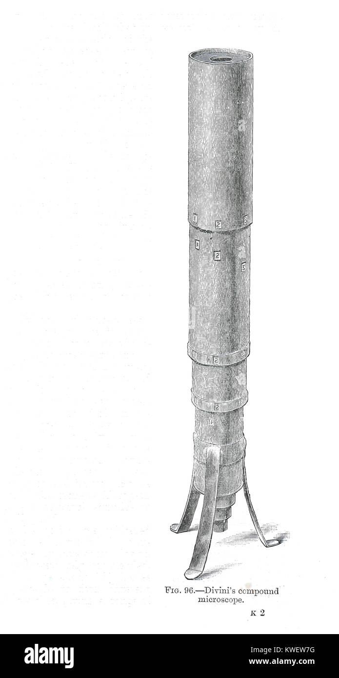 Compound microscope by eustachio divini hi-res stock photography and ...