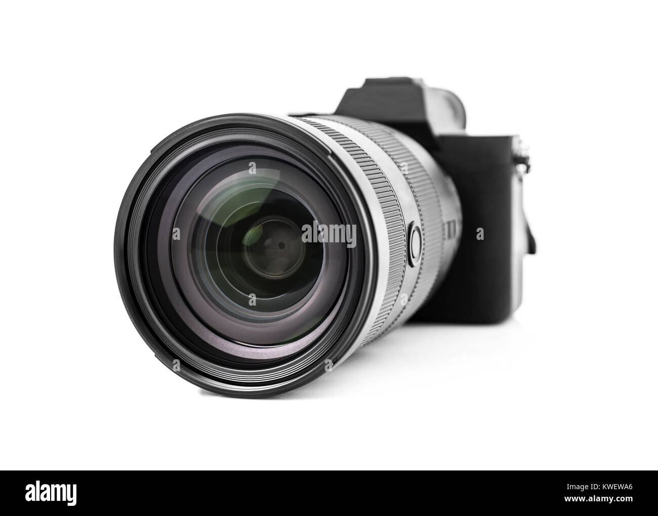 Digital photo camera isolated on white Stock Photo - Alamy