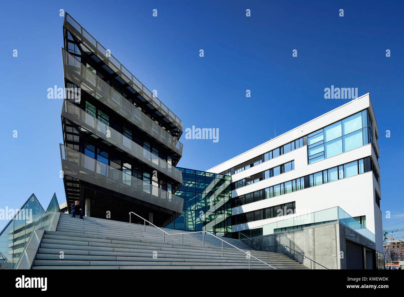 Harbour city university in ?berseeallee in the harbour city of Hamburg ...