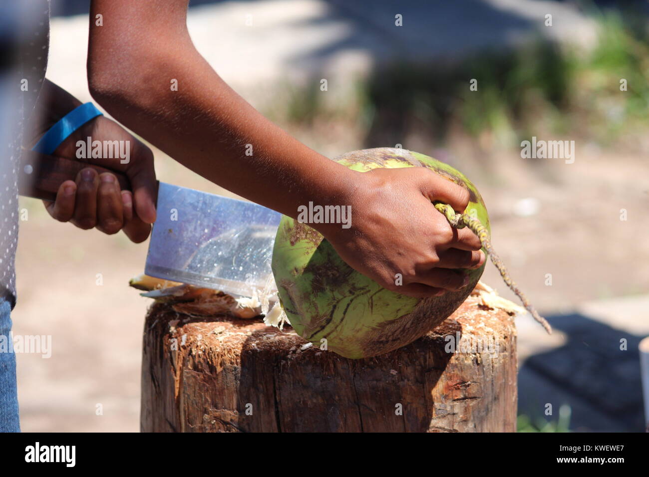 Mexican coconut cocktail Stock Photo - Alamy