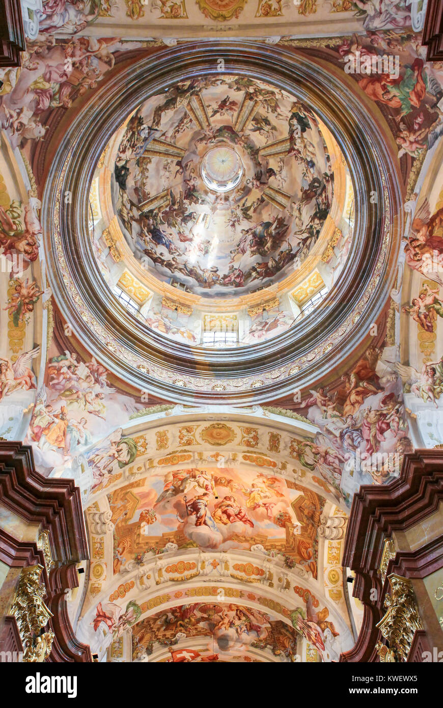 Melk abbey ceiling hi-res stock photography and images - Alamy
