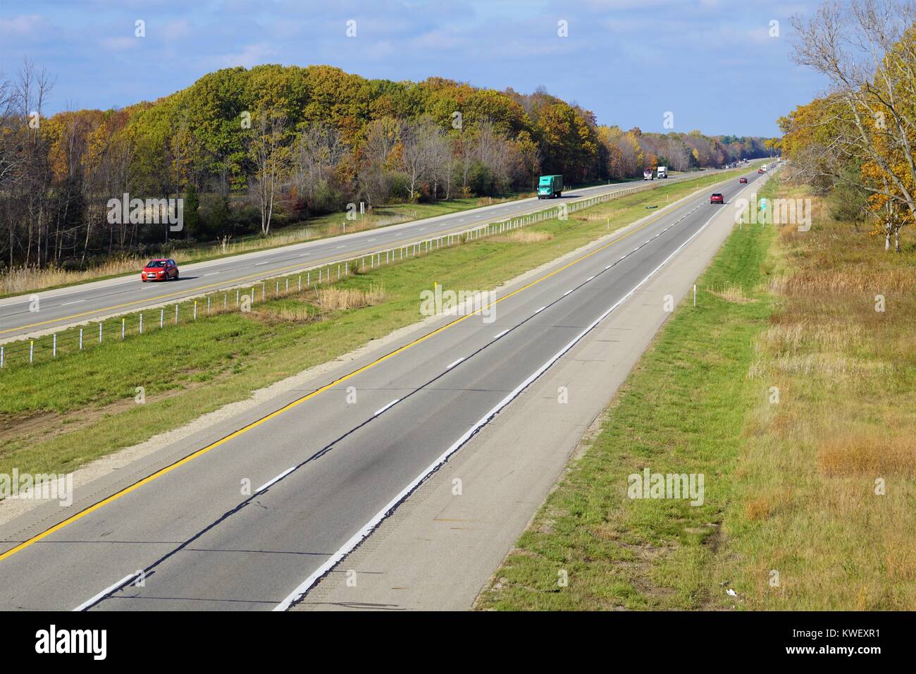 Interstate in Autumn Stock Photo - Alamy