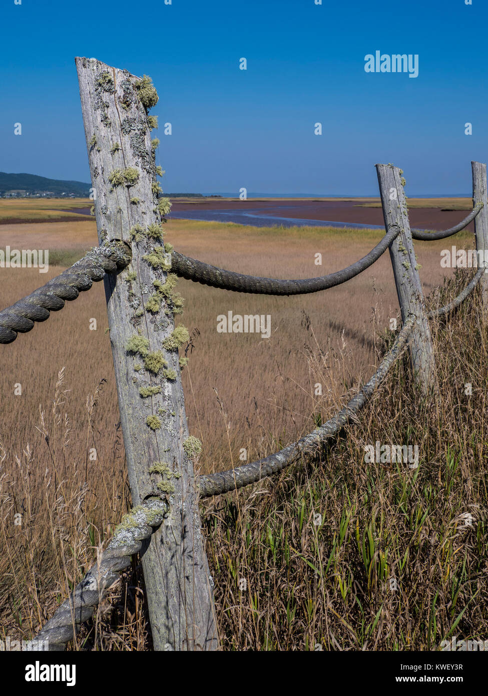 Rope fence, Shipyard Park, Mary's Point Road, Bay of Fundy, Waterside ...