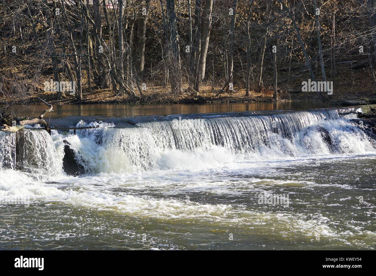 Dam on the Rabbit River, Hamilton, Michigan Stock Photo - Alamy