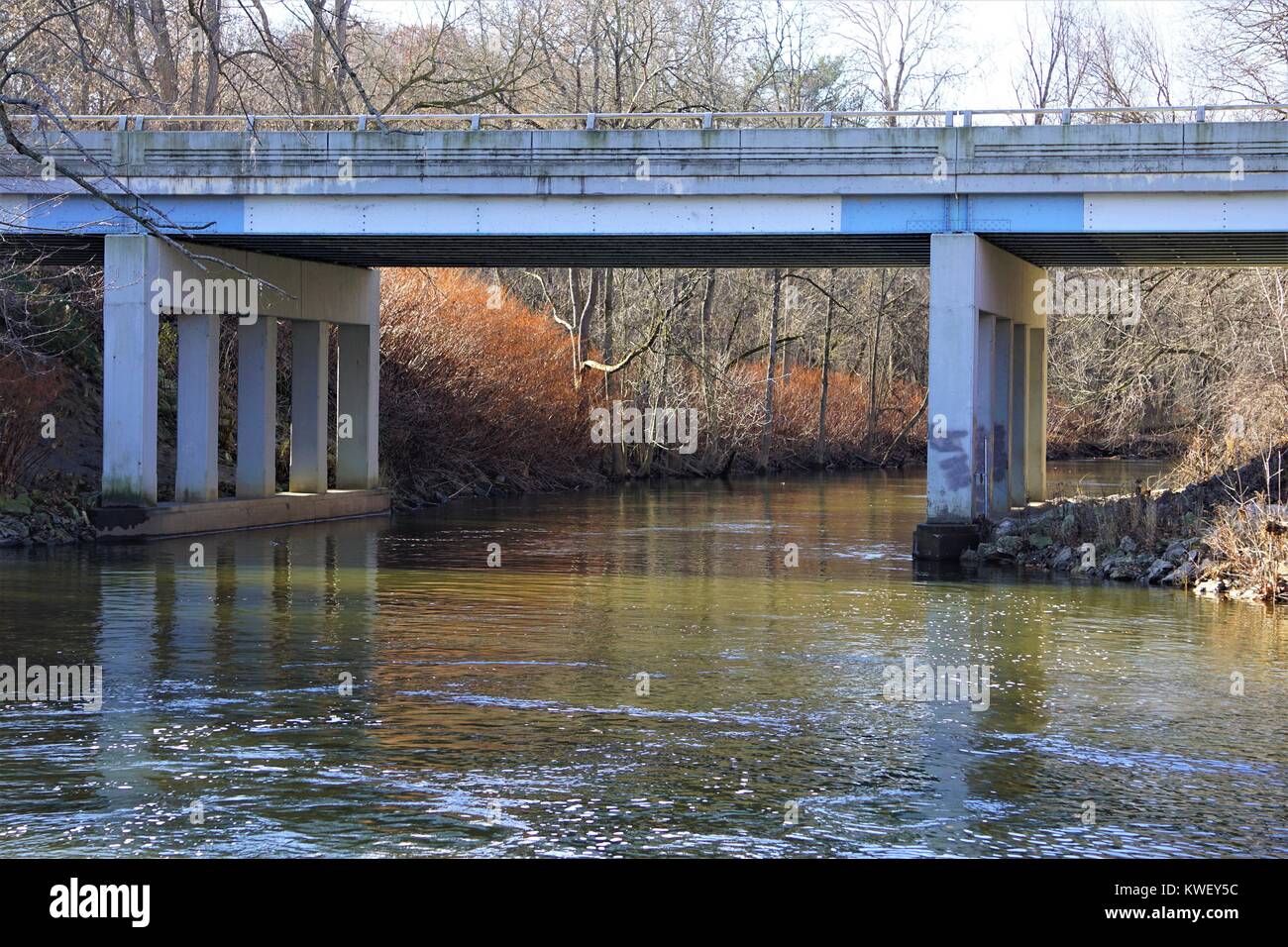 Rabbit River Overpass, Hamilton Michigan Stock Photo - Alamy