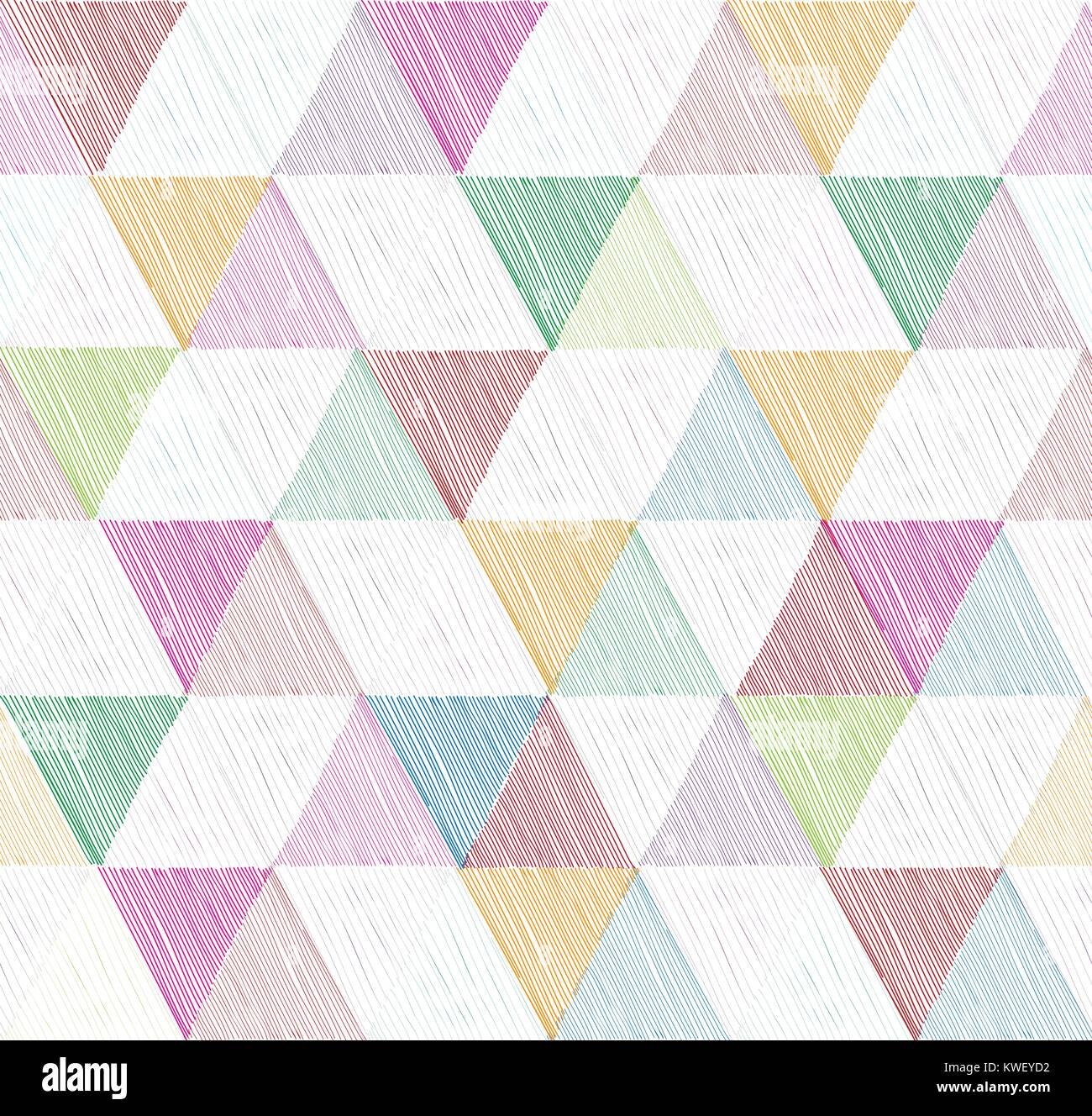 Abstract geometric seamless pattern with stripped triangle. Ornamental ...