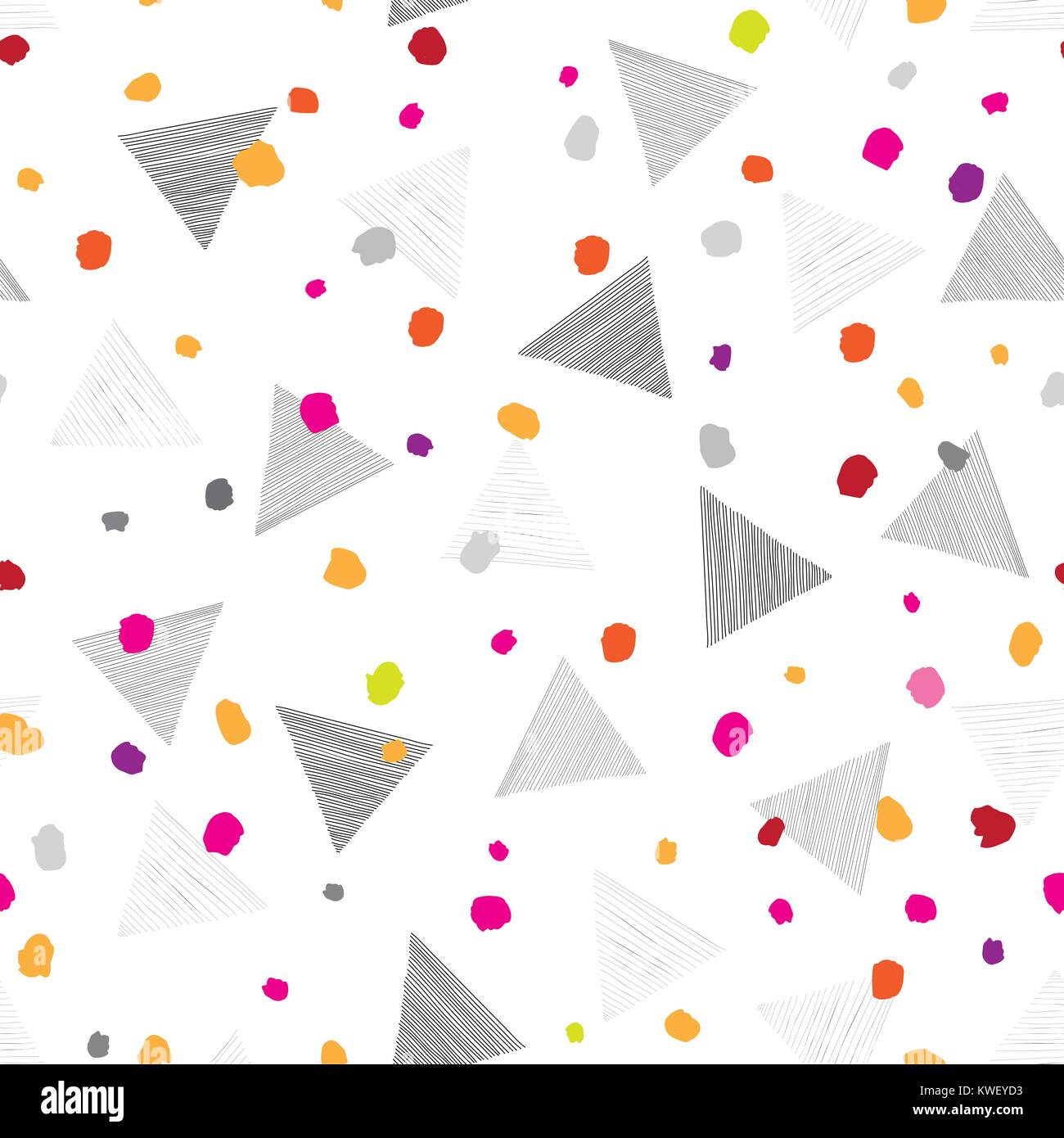 Abstract geometric seamless pattern with dots. Ornamental white ...