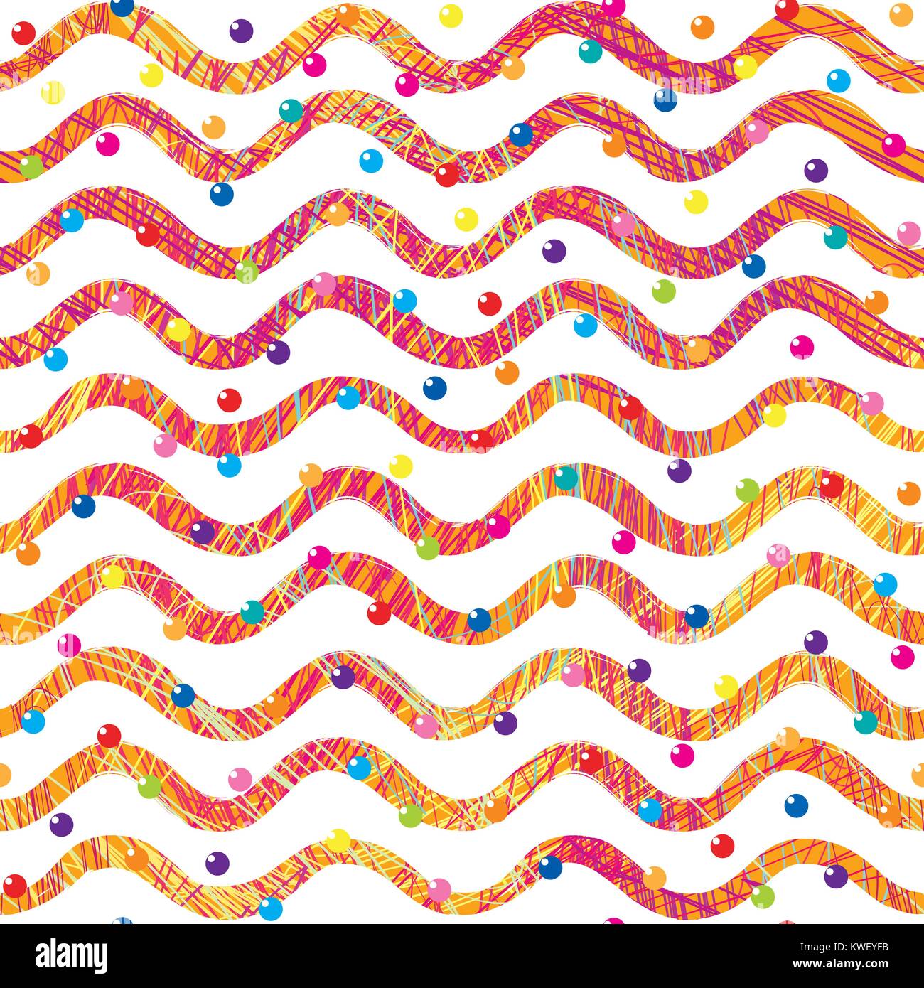 Abstract wave seamless pattern. Stylish geometric background. Wavy line ...