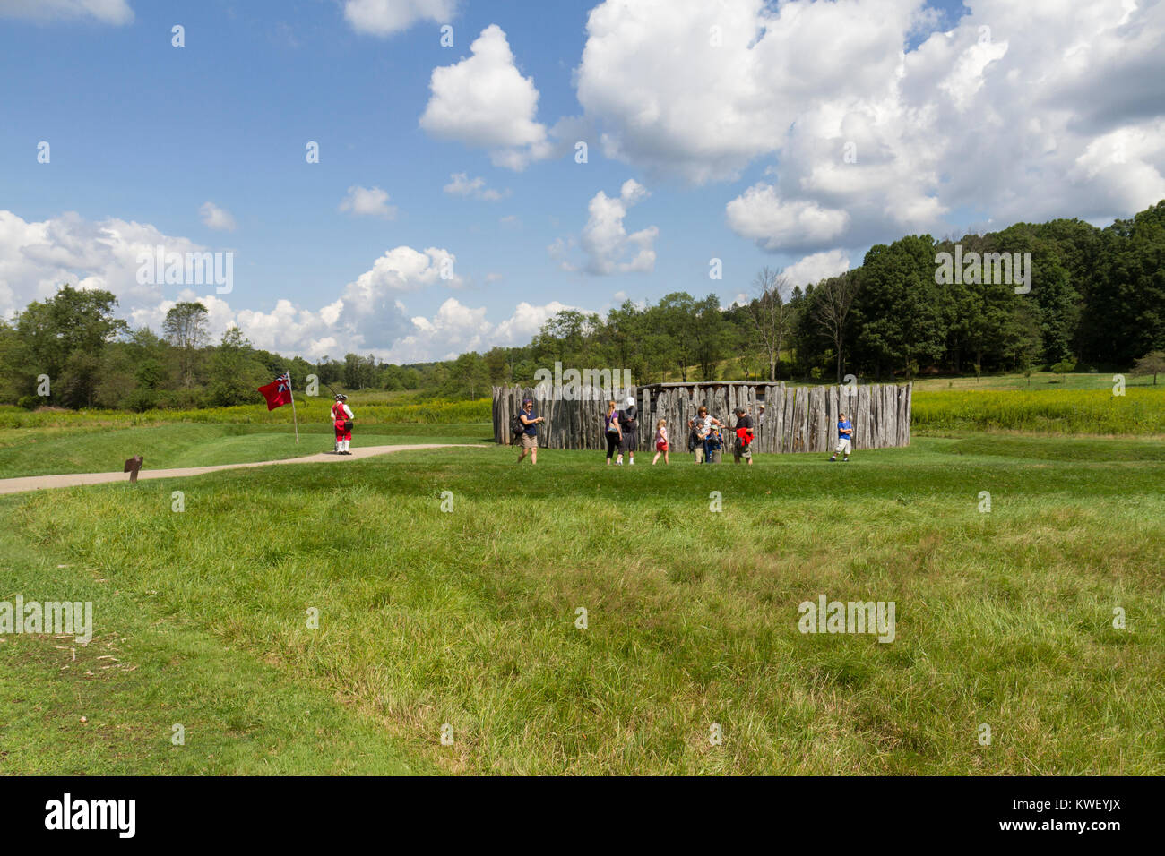 Reconstruction of Washington's fort, Fort Necessity National ...