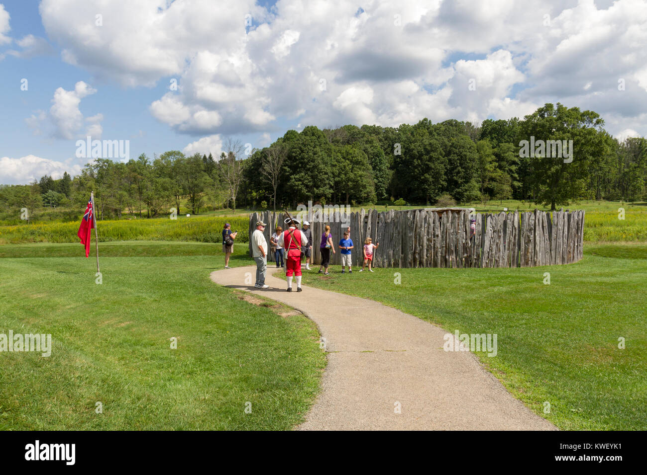 Reconstruction of Washington's fort, Fort Necessity National ...