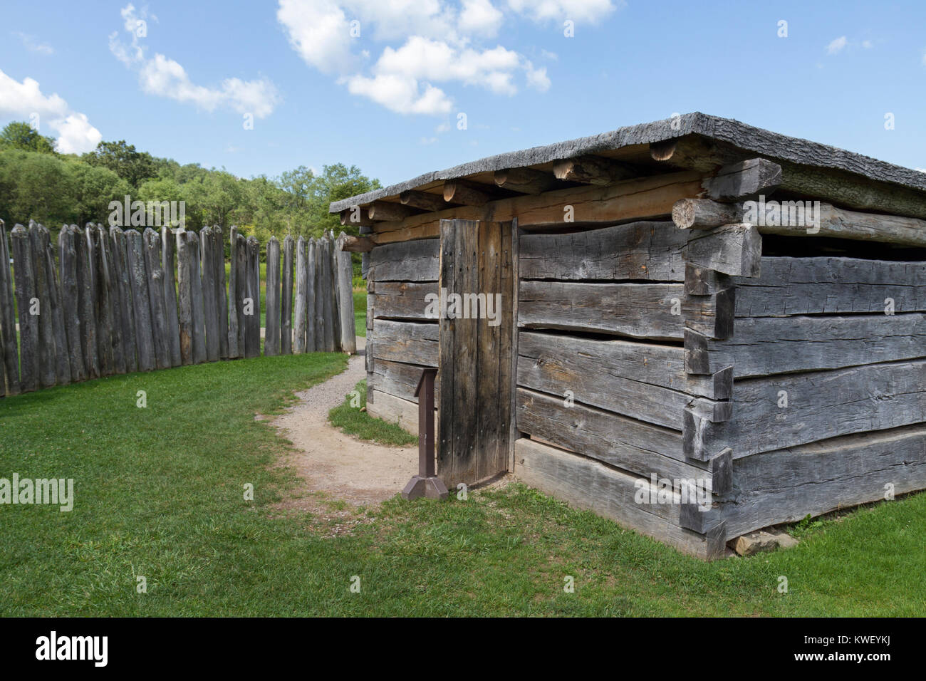 View inside the fort reconstruction, Fort Necessity National ...