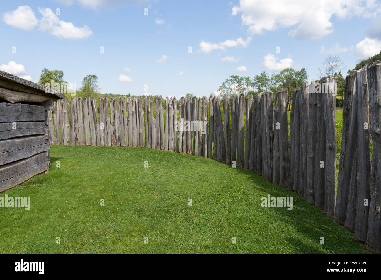 View inside the fort reconstruction, Fort Necessity National ...