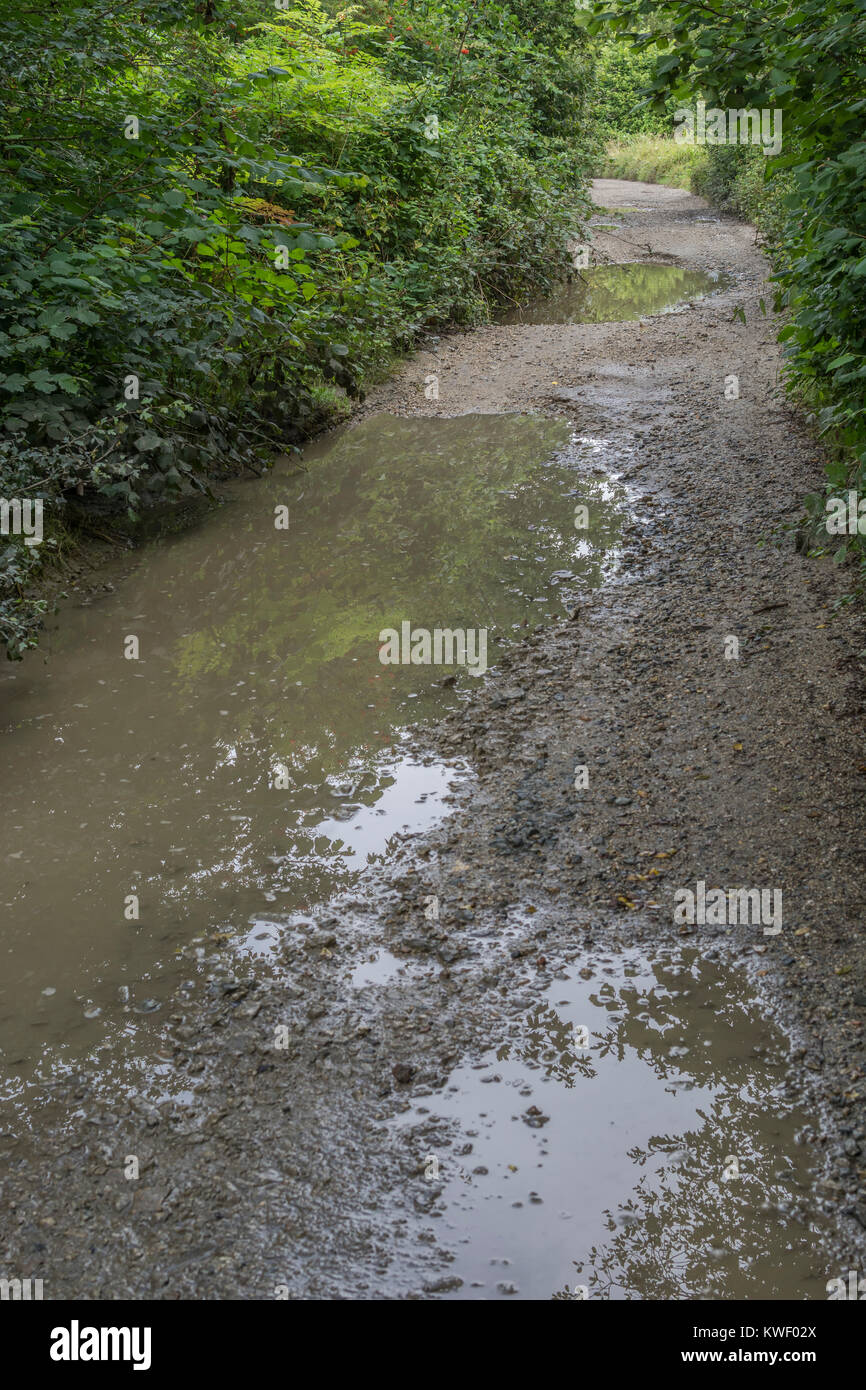 Waterlogged country road hi-res stock photography and images - Alamy