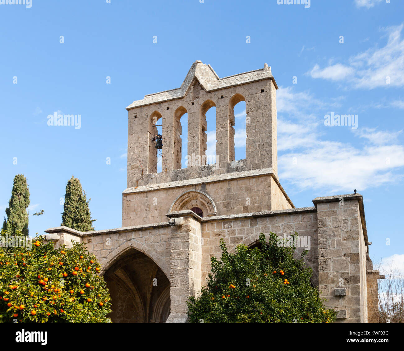 Bellapais monastery ruin hi-res stock photography and images - Alamy
