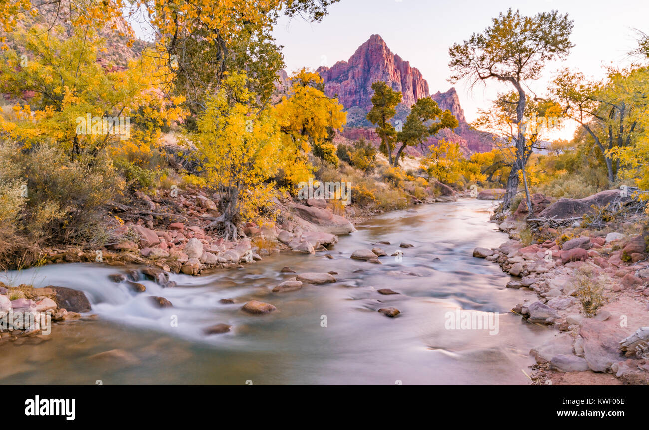 Fall foliage along virgin river hi-res stock photography and images - Alamy